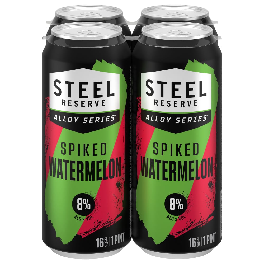 Steel Reserve Alloy Series Spiked Watermelon Malt Beverage — UPC 78250006165 — Go-UPC