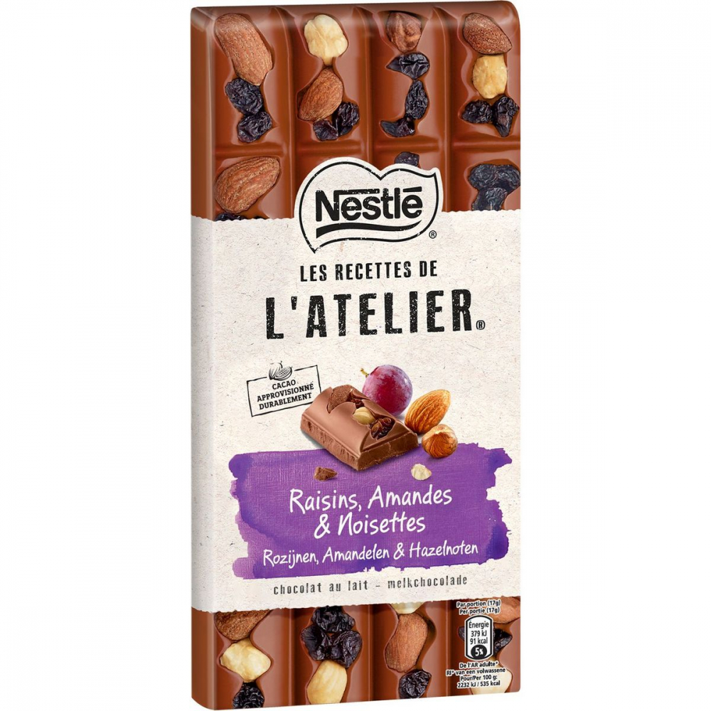 Nestlé Chocolate Raisins, Amandes & Noisettes — EAN 7613037984798 — Go-UPC