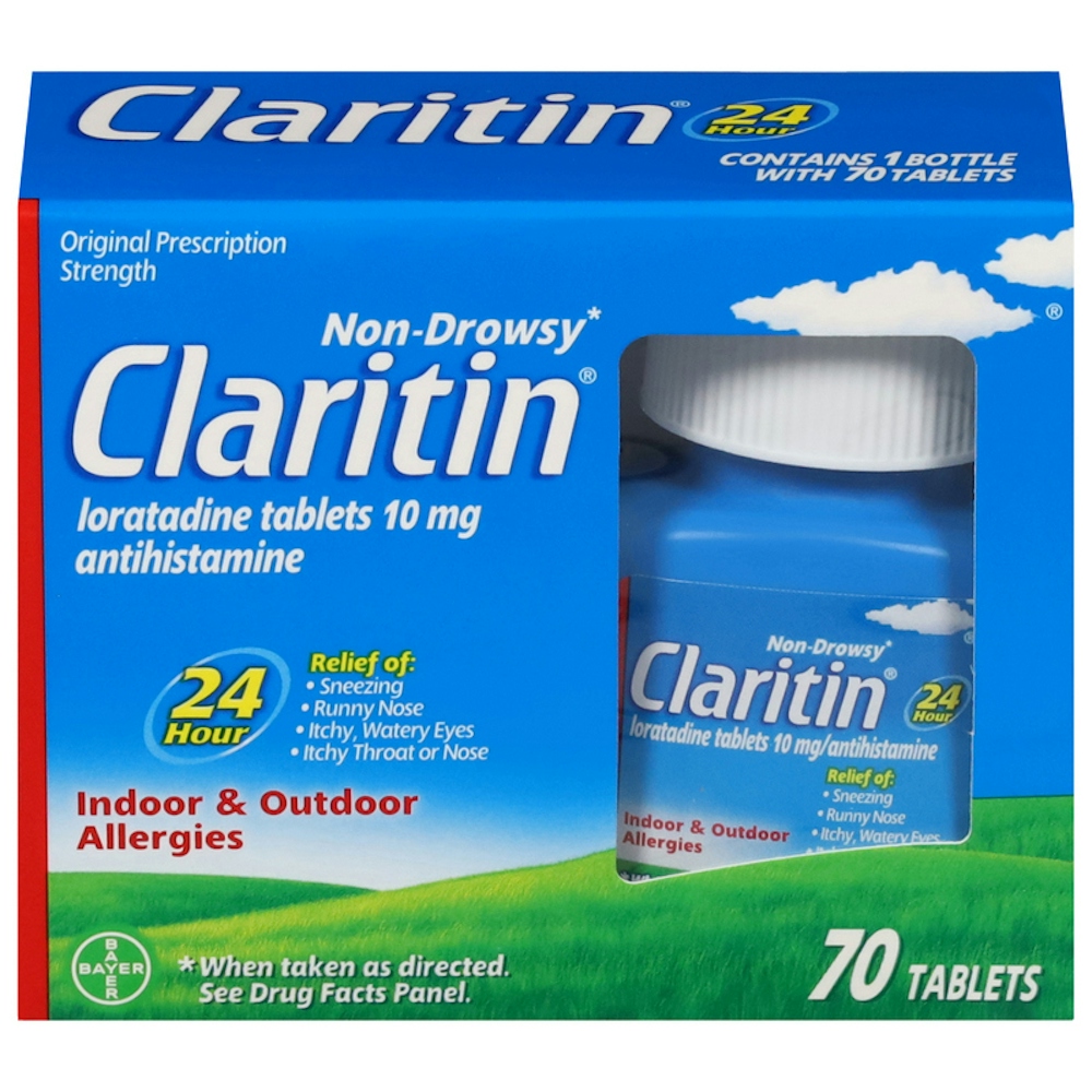 Claritin Non Drowsy Allergy 24 Hour Relief Tablets, 10 Mg — UPC ...