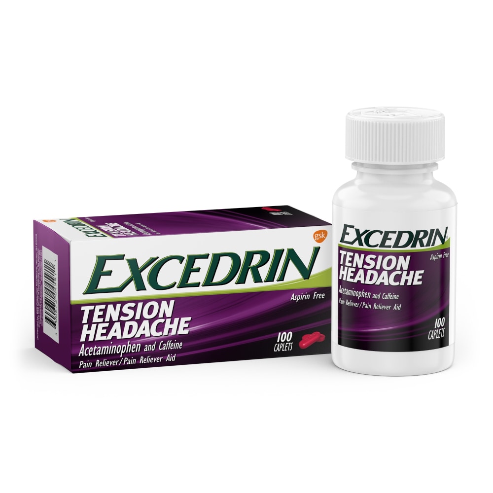 Excedrin - Pain Reliever - Tension Headach - 100 Caplets - RusselcoInc