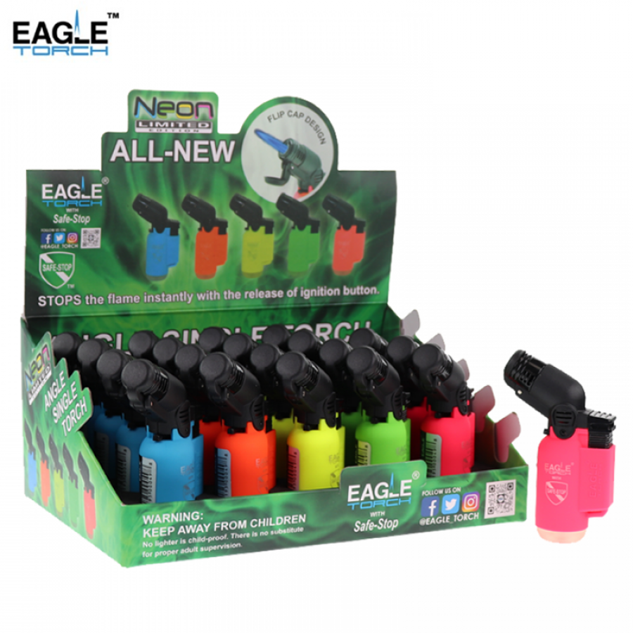 Eagle Mini Angle Torch 20ct – Neon — UPC 853195000498 — Go-UPC