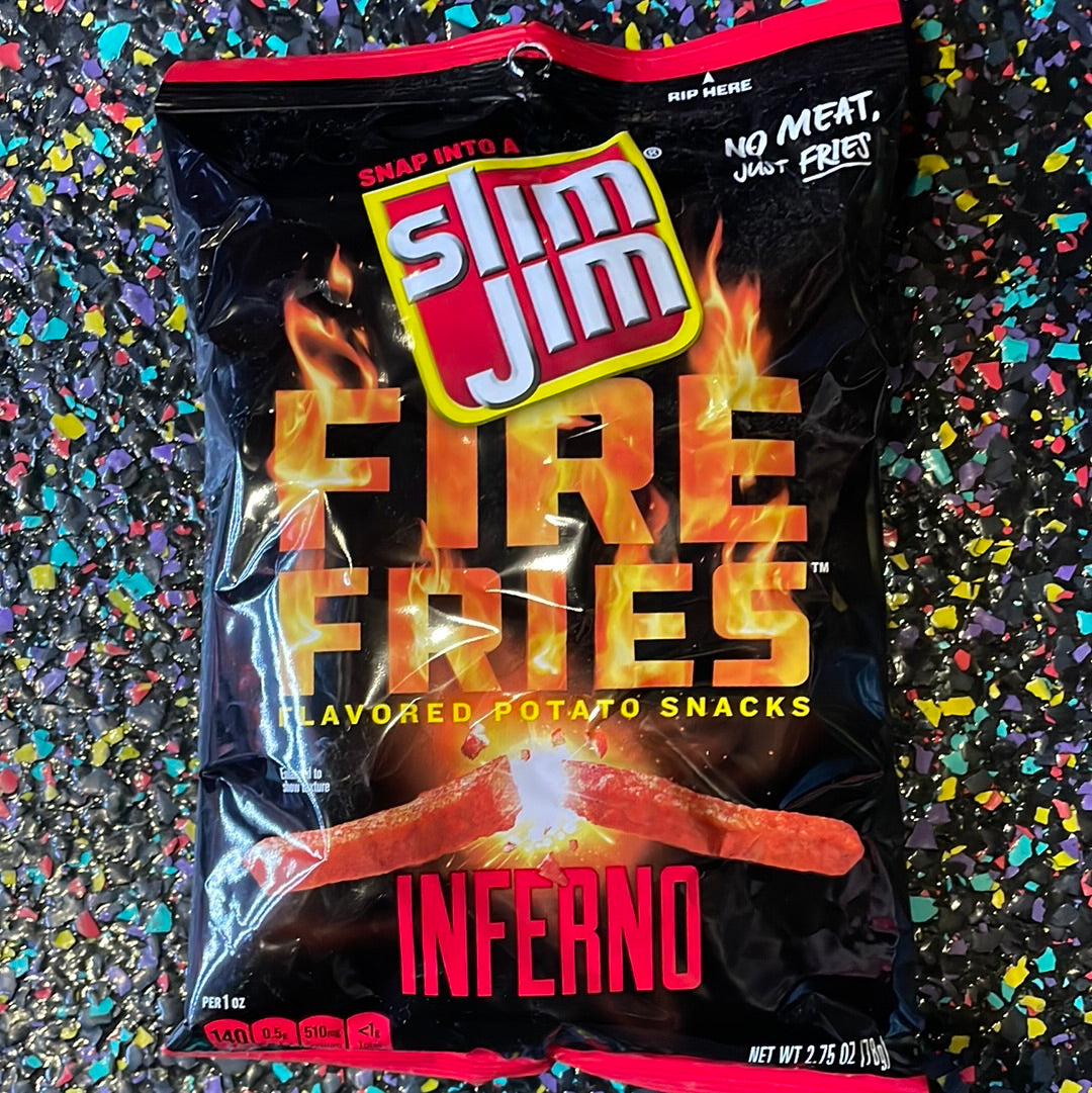 Slim Jim Fire Fries Inferno Flavored Potato Snacks, 2.75 Oz — UPC ...