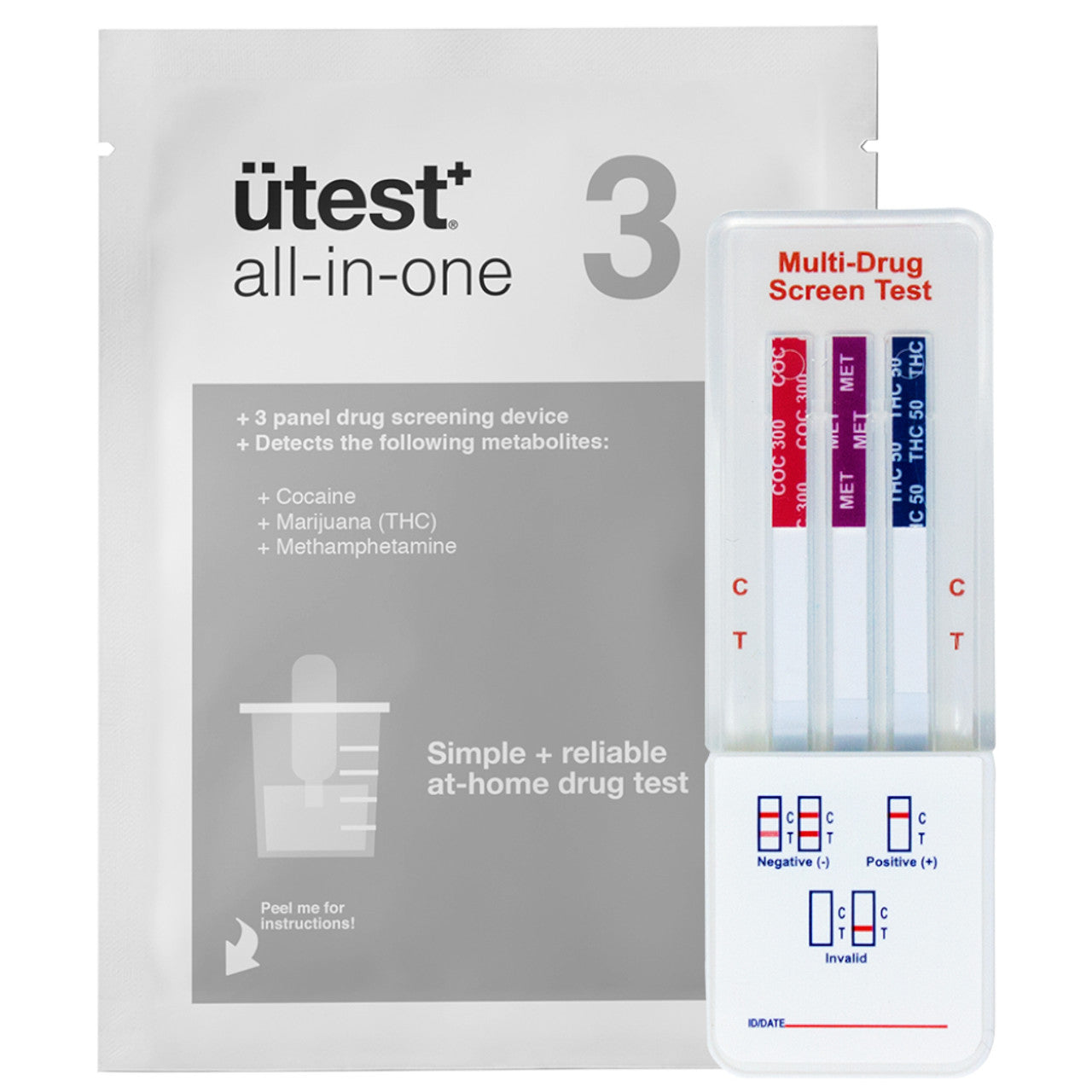 Utest Drug Test 3 Panel 25ct — UPC 852664059913 — Go-UPC