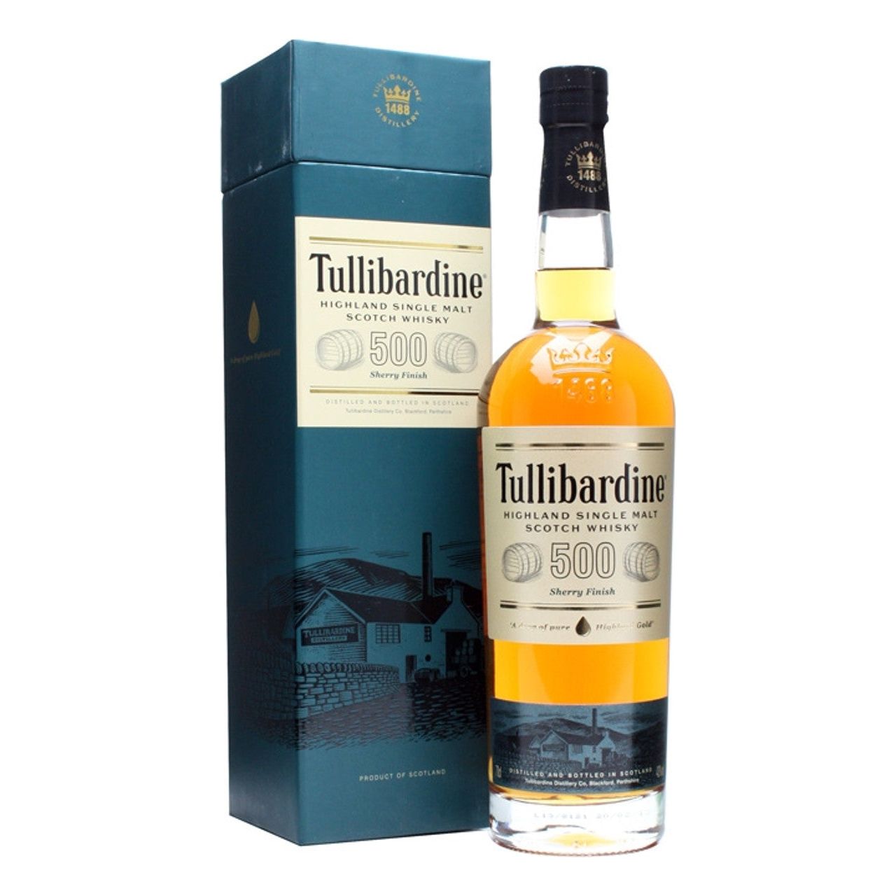 Tullibardine 500 Sherry Finish Single Malt Scotch Whisky 750ml Bottle ...