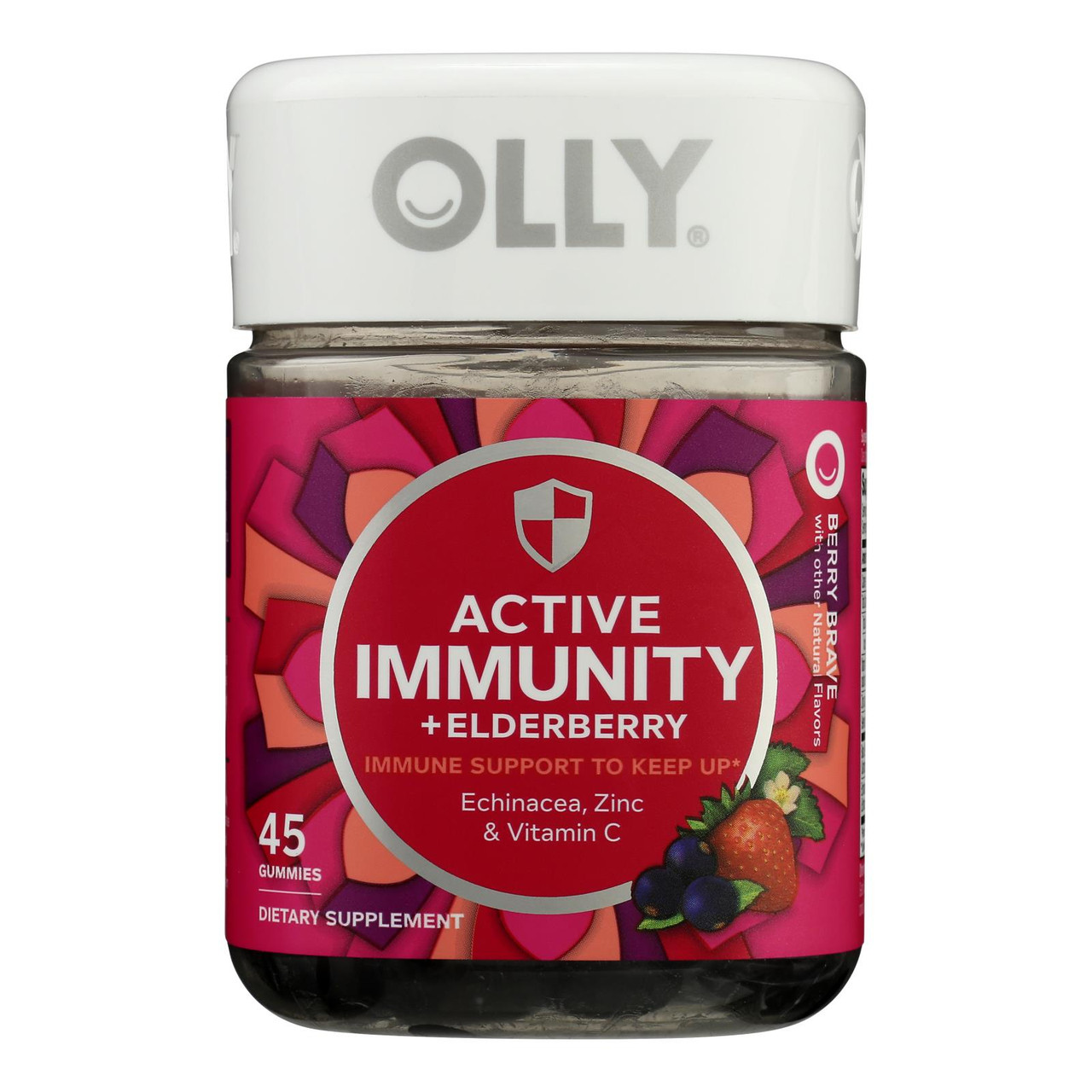 Olly Active Immunity + Elderberry Support Gummies - Berry Brave - 45ct ...
