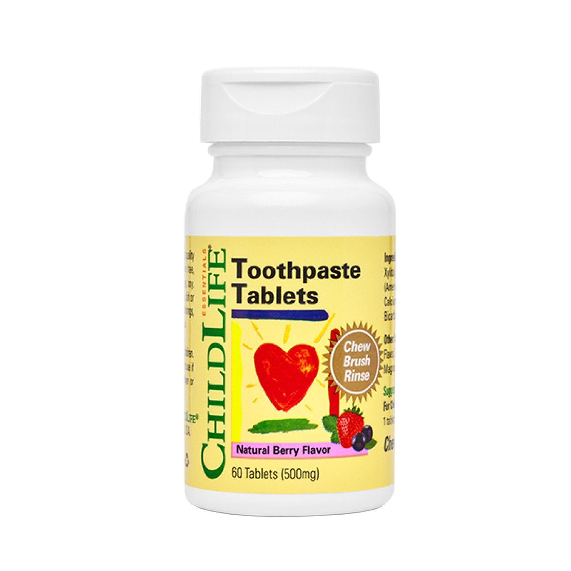ChildLife Toothpaste Tablet Natural Berry -- 500 Mg - 60 Tablets — UPC ...