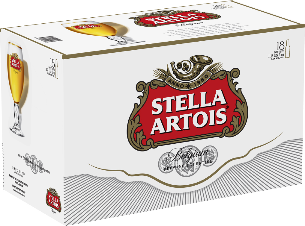 Stella Artois Premium Lager Beer 12oz 12 Pack Bottles — UPC ...