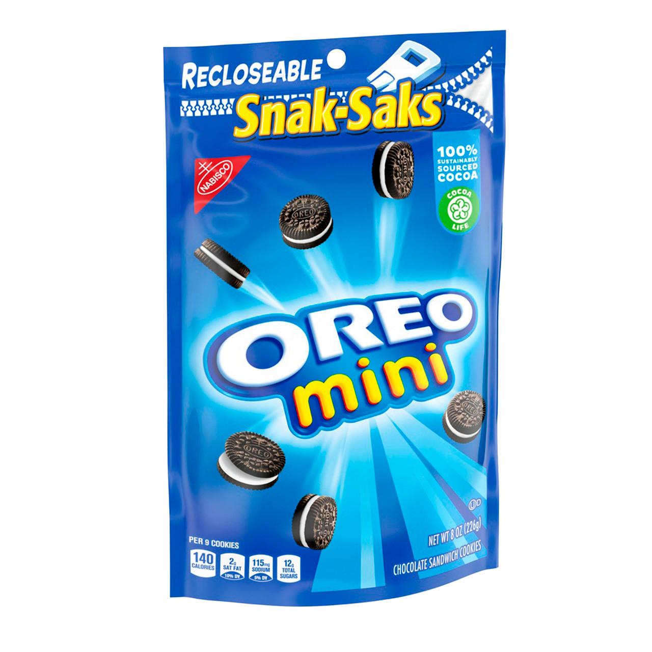 Oreo Mini Chocolate Sandwich Cookies - Snack-Sak - 8oz — UPC ...