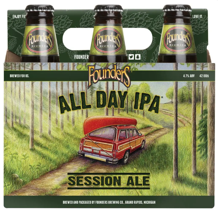 Founders Beer, All Day IPA, Session Ale — UPC 642860200246 — Go-UPC