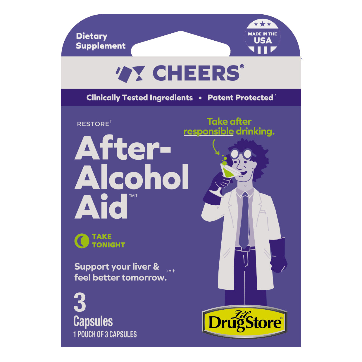 Cheers Restore Supplement, After Alcohol Replenishment Formula ...