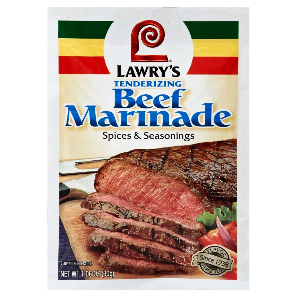 Lawry's Tenderizing Beef Marinade Spices & Seasonings Mix 1.06 Oz — UPC ...