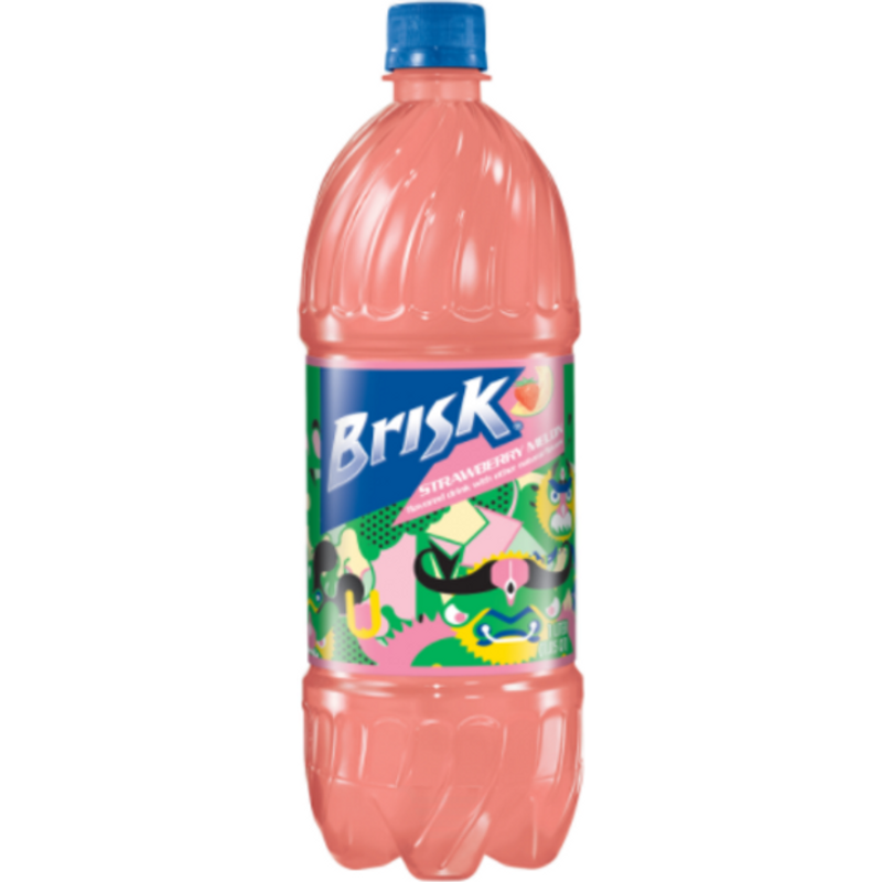 Brisk Strawberry Melon Iced Tea 1 Liter Bottle — UPC 12000161230 — Go-UPC