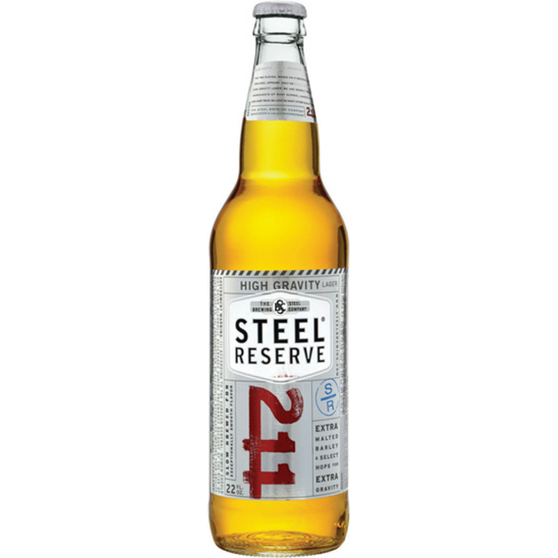 Steel Reserve High Gravity Lager Beer, 24 Fl. Oz. Can, 8.1% ABV — UPC ...