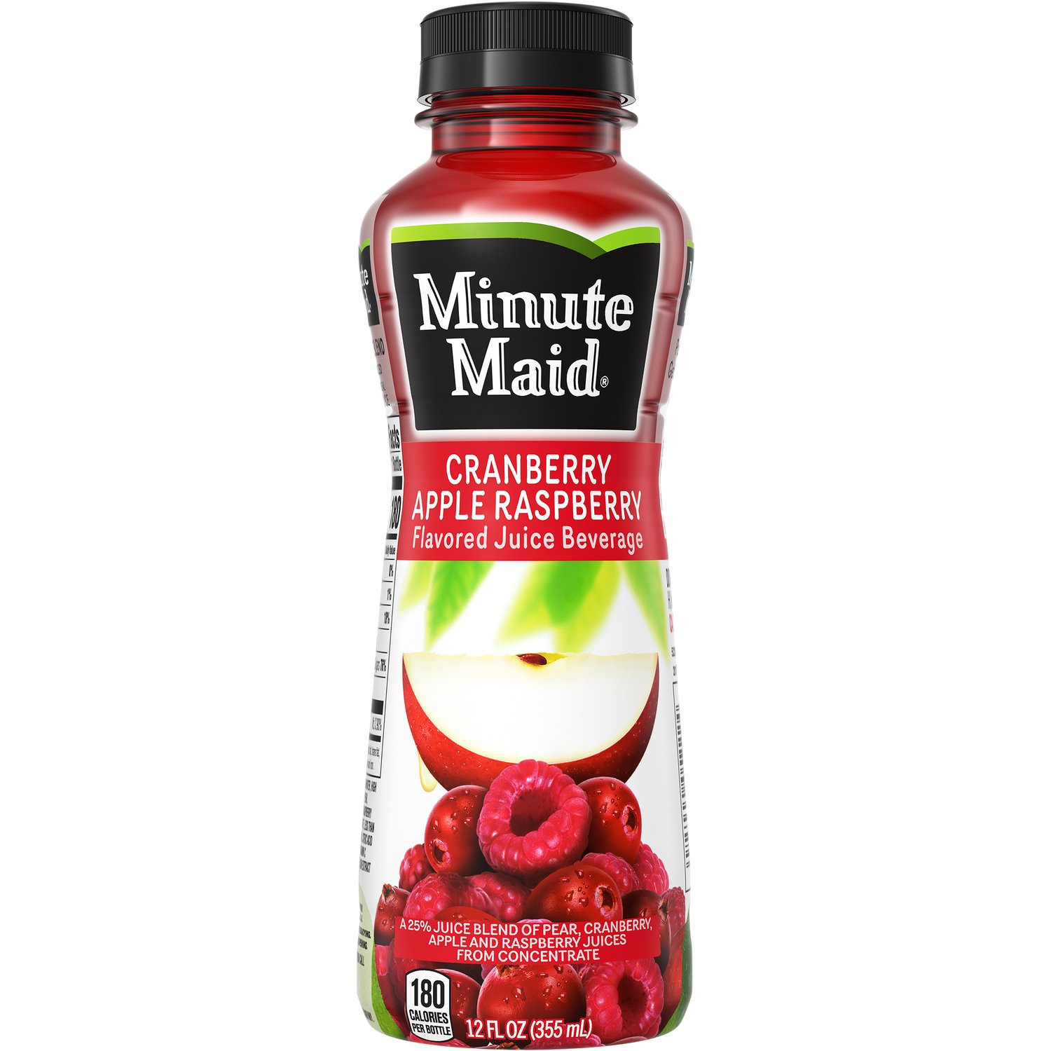 Minute Maid Cranberry Apple Raspberry Fruit Juice Bottle 12 Fl Oz — UPC ...