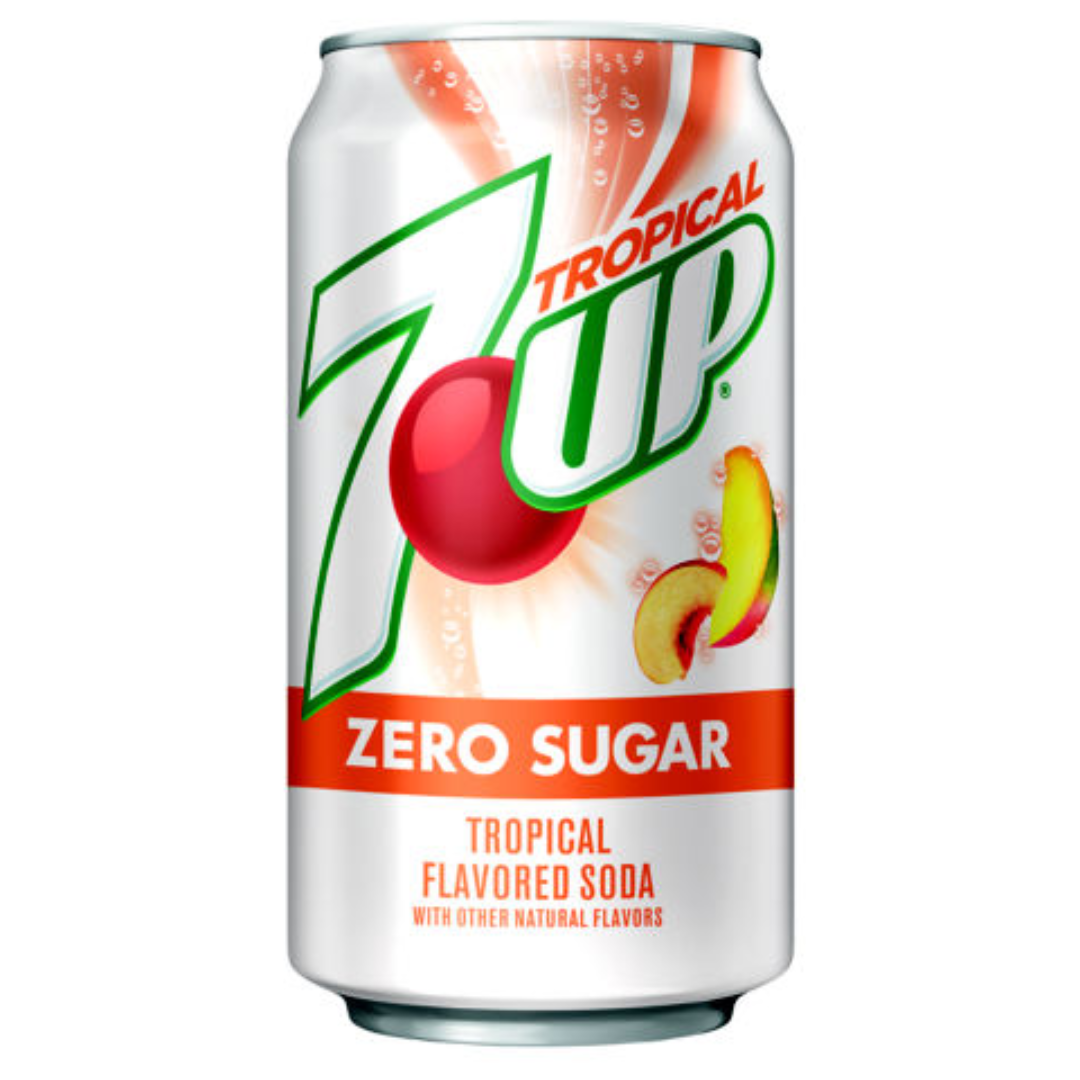 7UP 7 Up Soda, Zero Sugar, Tropical, 12 Pack — GTIN-14 0078000038187 ...
