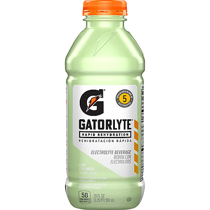 Gatorlyte Electrolyte Beverage, Lime Cucumber 20 Fl Oz — UPC ...