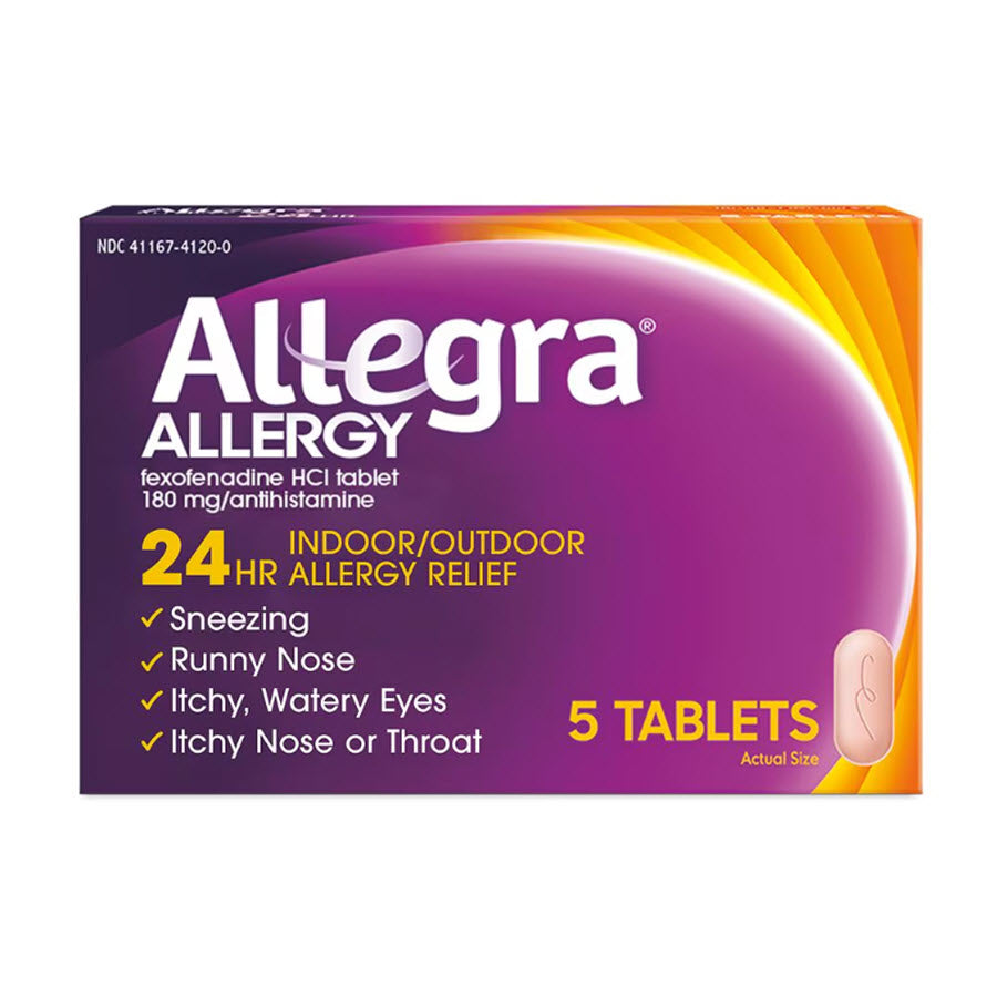 Allegra Allergy Relief, Indoor/Outdoor, 24 Hr, Non Drowsy, Tablets ...