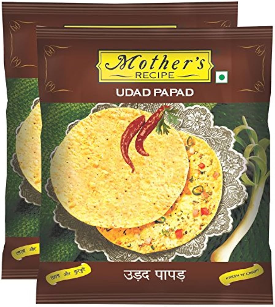 Mother's Recipe Papad – Urad, 200 G Pouch — EAN 8906001055983 — Go-UPC
