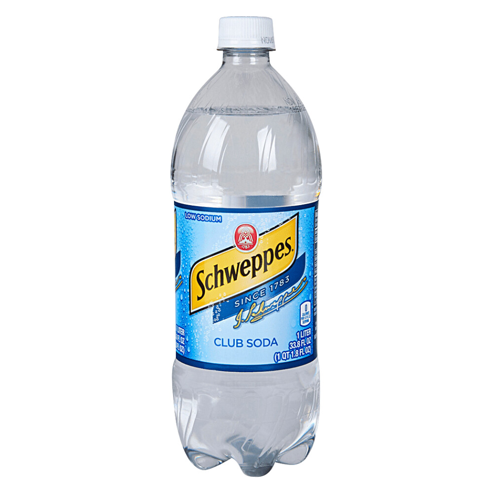 Schweppes Club Soda - 1 Liter Bottle 33.81 Fl Oz — UPC 78000203455 — Go-UPC