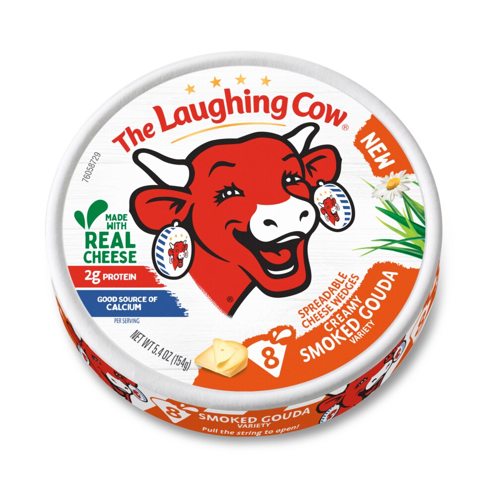 The Laughing Cow Smoked Gouda Variety Spreadable Cheese Wedges — UPC ...