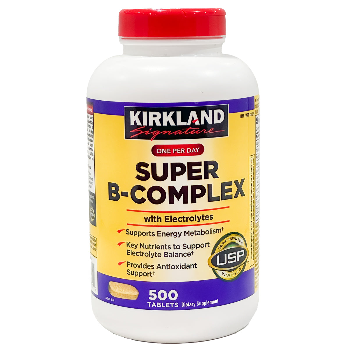 Kirkland Signature Super B-Complex With Electrolytes, 500 Tablets — UPC ...