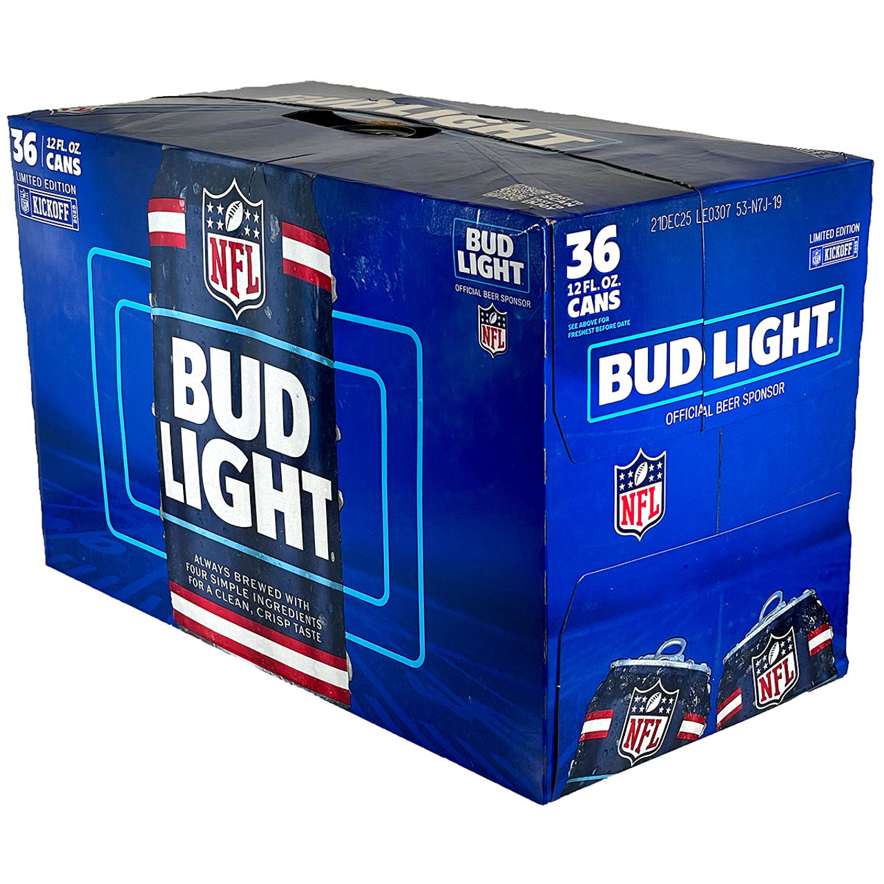 Bud Light Lager (36 Pack Cans) — UPC 18200537165 — Go-UPC