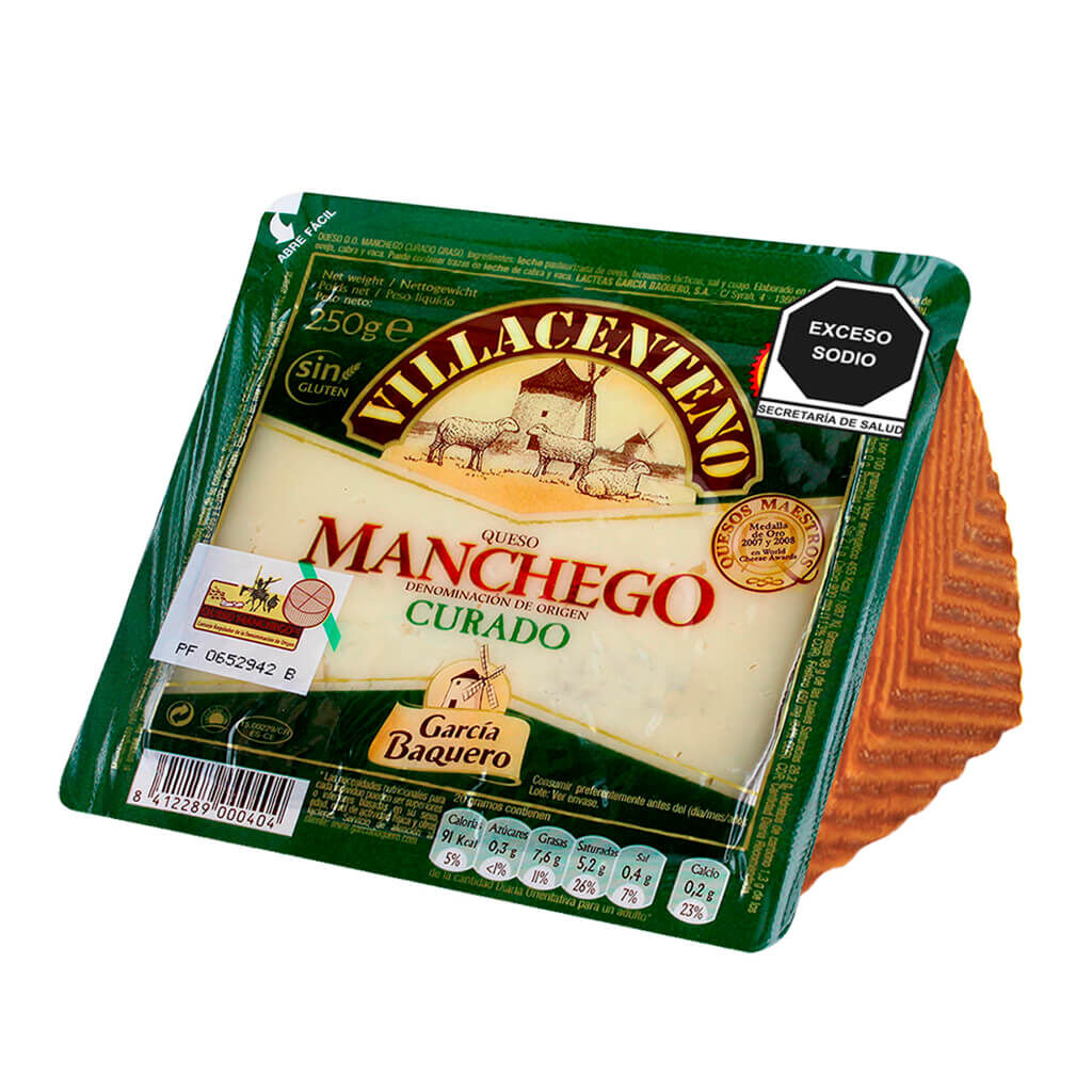 García Baquero Queso Manchego Curado Villacenteno Garcia 250 Gr — EAN ...