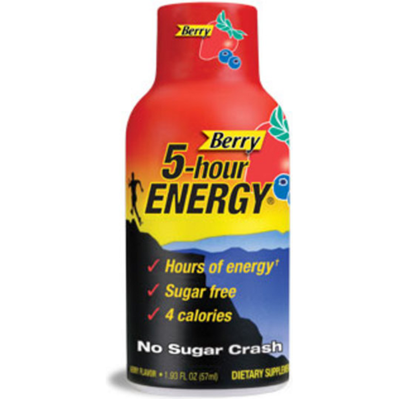 5-Hour Energy Shot, Regular Strength, Berry Flavor 1.93 Fl Oz — UPC ...