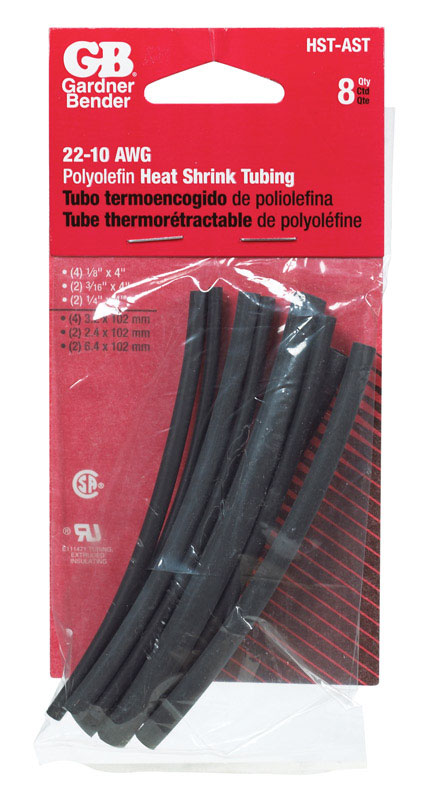 Gardner Bender GB HST-AST Heat Shrink Tubing Assortment, 4 In L ...