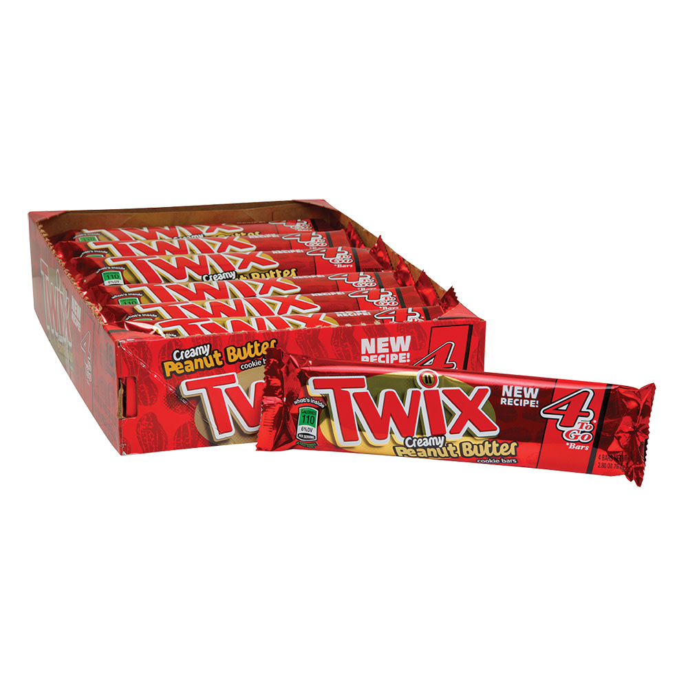 Twix Cookie Bars, Creamy Peanut Butter, 4 To Go — GTIN-14 0040000490876 ...