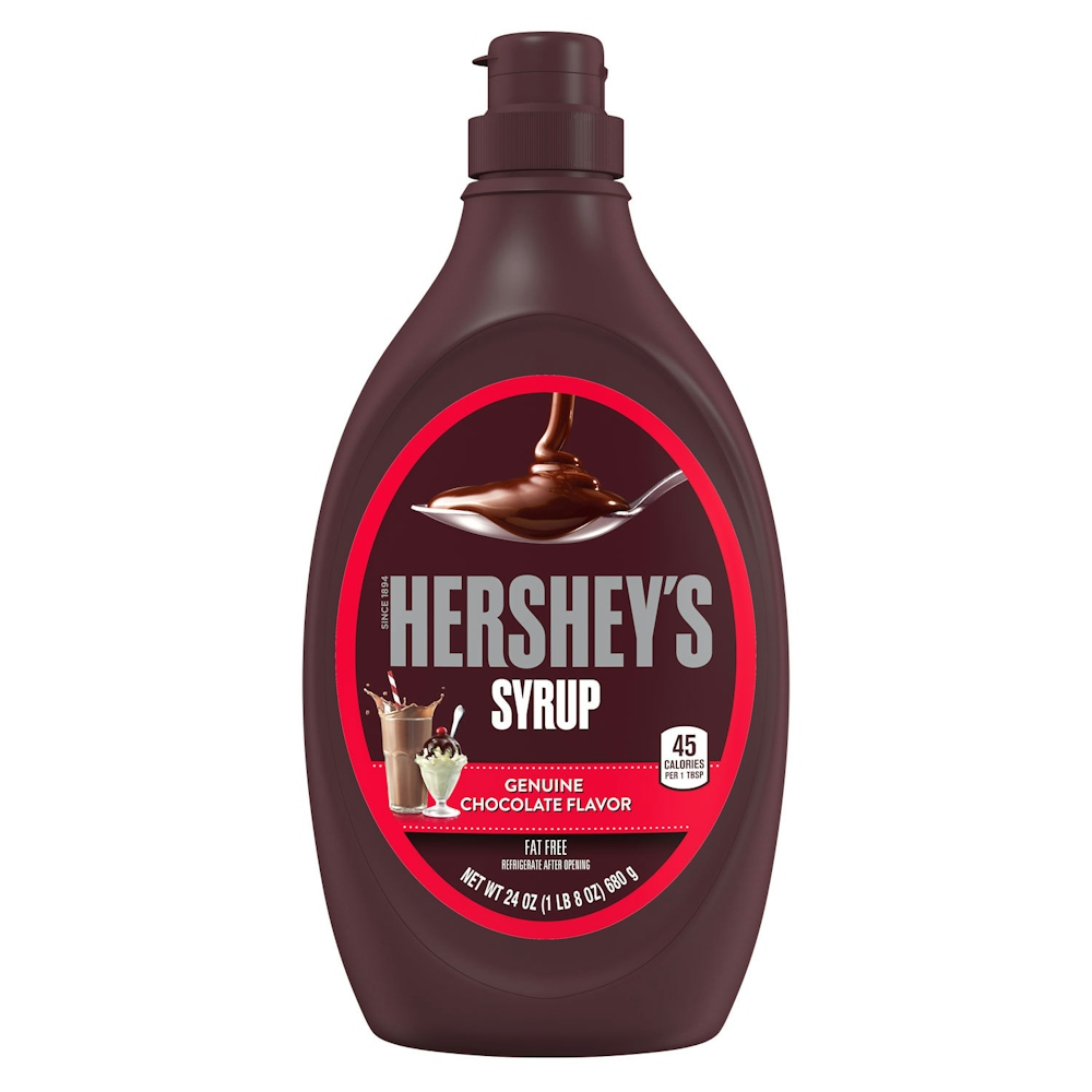 Hershey's Syrup Genuine Chocolate Flavor Fat Free - 24 Ounce — UPC ...