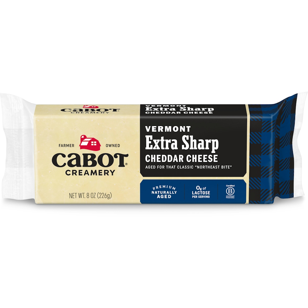 Cabot Creamery Vermont Extra Sharp White Cheddar Cheese Bar — UPC ...