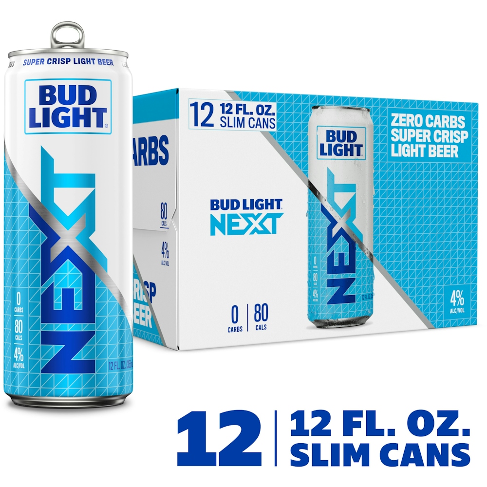 Bud Light Next Zero Carbs Super Crisp Beer 12-Pack Can — UPC ...