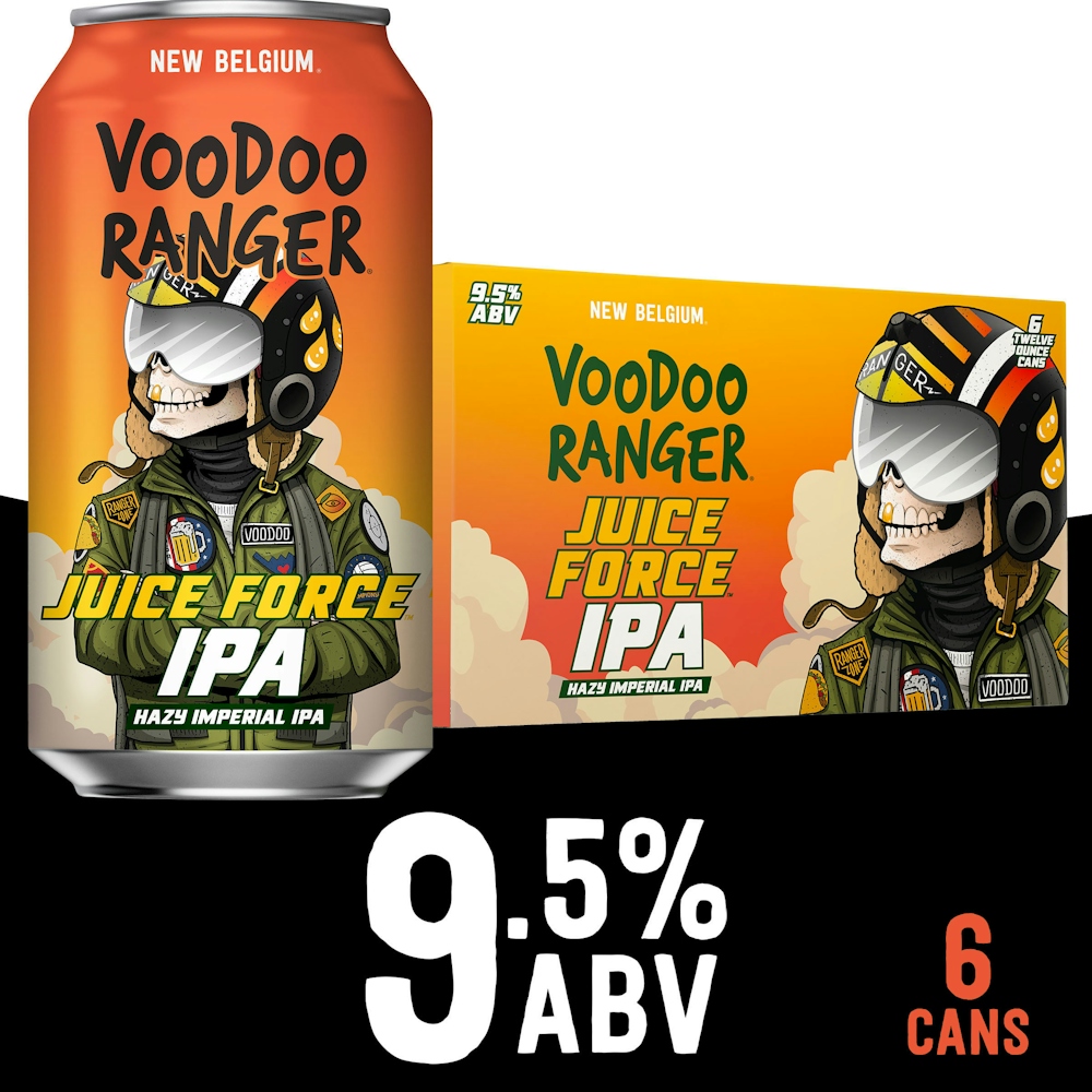 Voodoo Ranger Belgium Juice Force Hazy Imperial IPA Beer — UPC ...