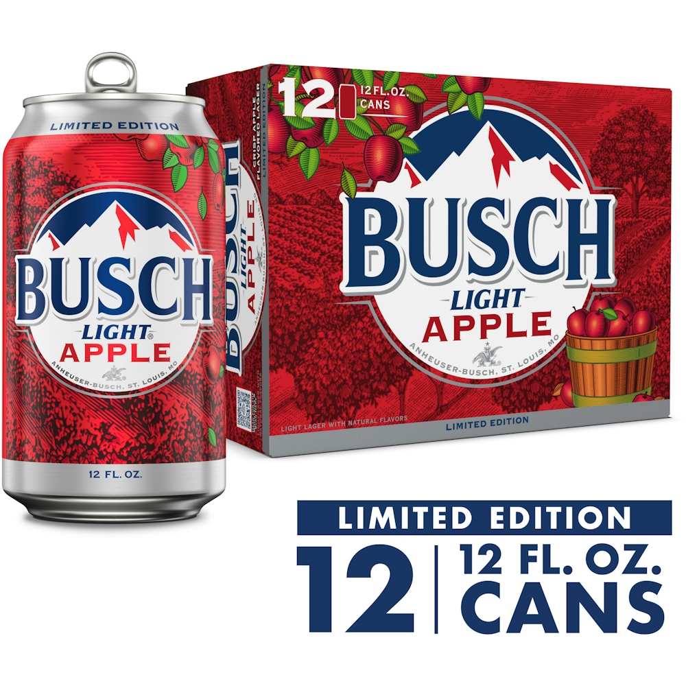 Busch Light Apple Lager Beer 12 Pk Cans — UPC 18200202483 — Go-UPC