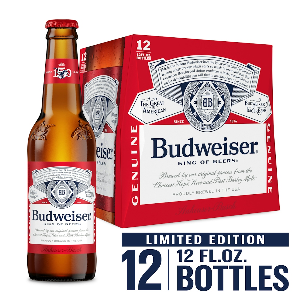 Budweiser American Lager Beer - 12pk/12 Fl Oz Bottles — UPC 18200007712 ...