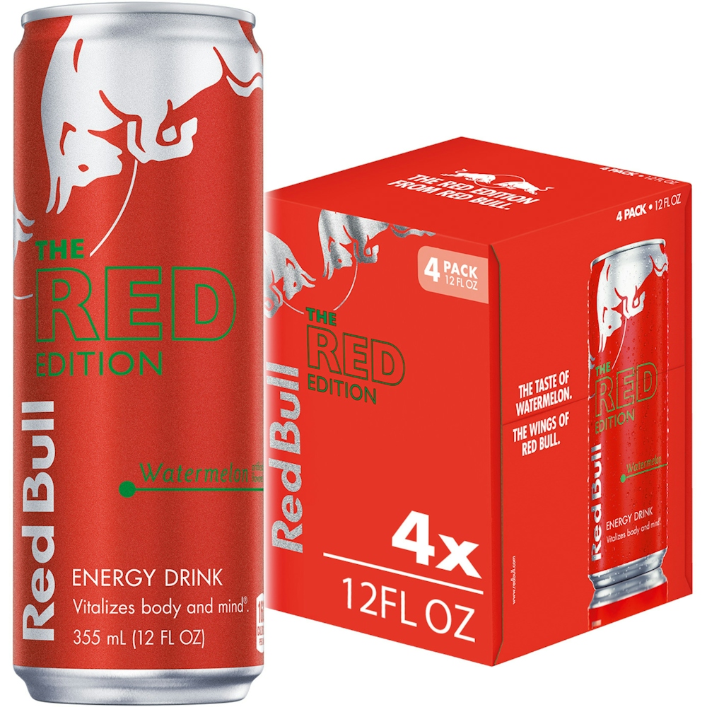 Red Bull Edition Energy Drink 4 Pk Cans - Watermelon — UPC 611269000863 ...