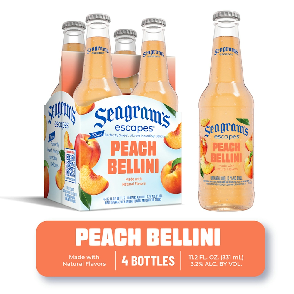 Seagram's Escapes Malt Beverage, Premium, Peach Bellini — GTIN-14 ...