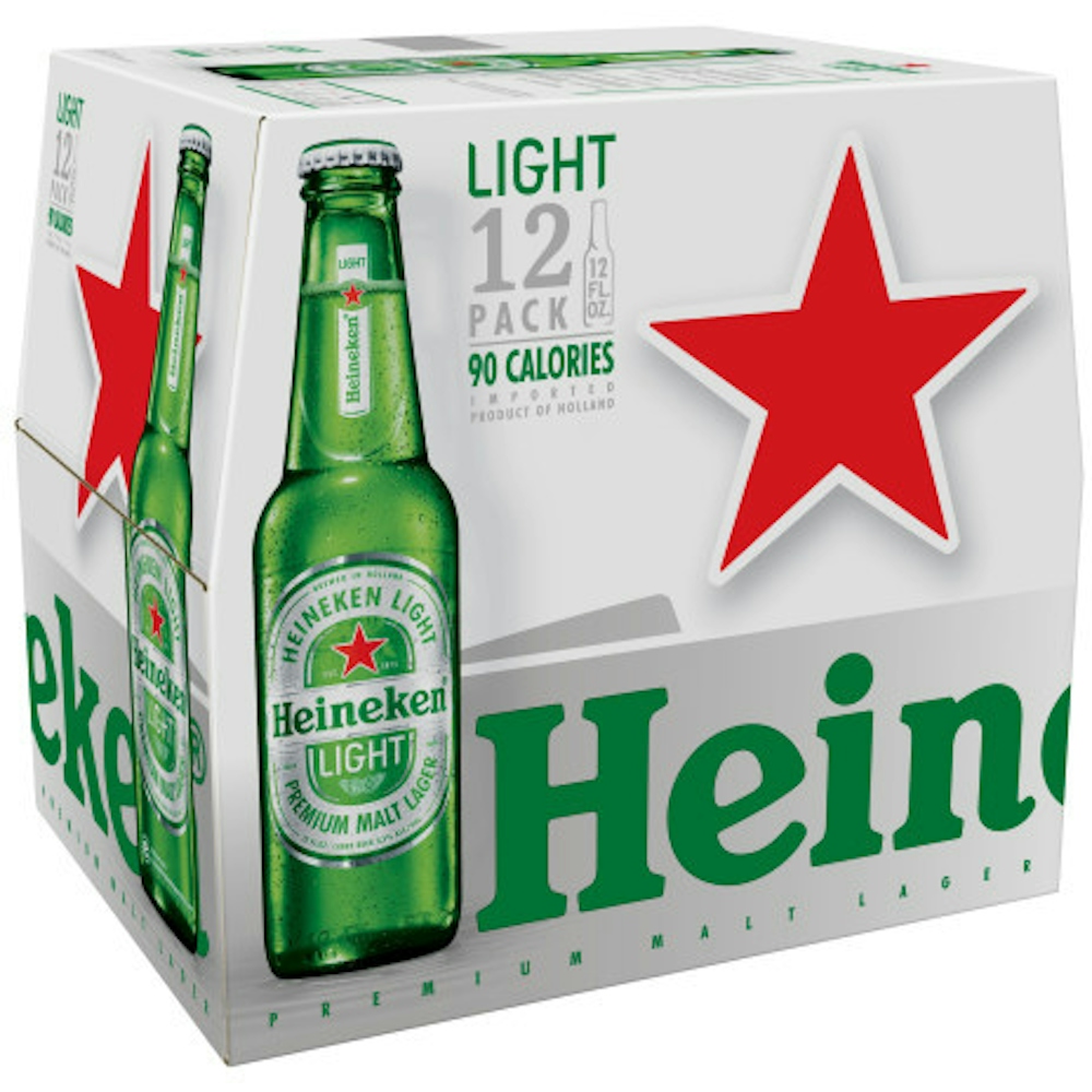 Heineken Light Beer, Premium, Malt Lager, Light, 12 Pack — UPC ...
