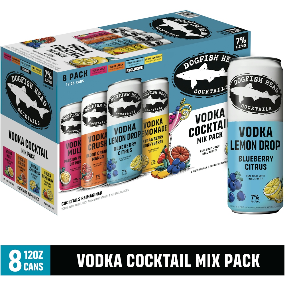 Dogfish Head Bar Cart Vodka Cocktails Variety Pack — UPC 638489000374 ...