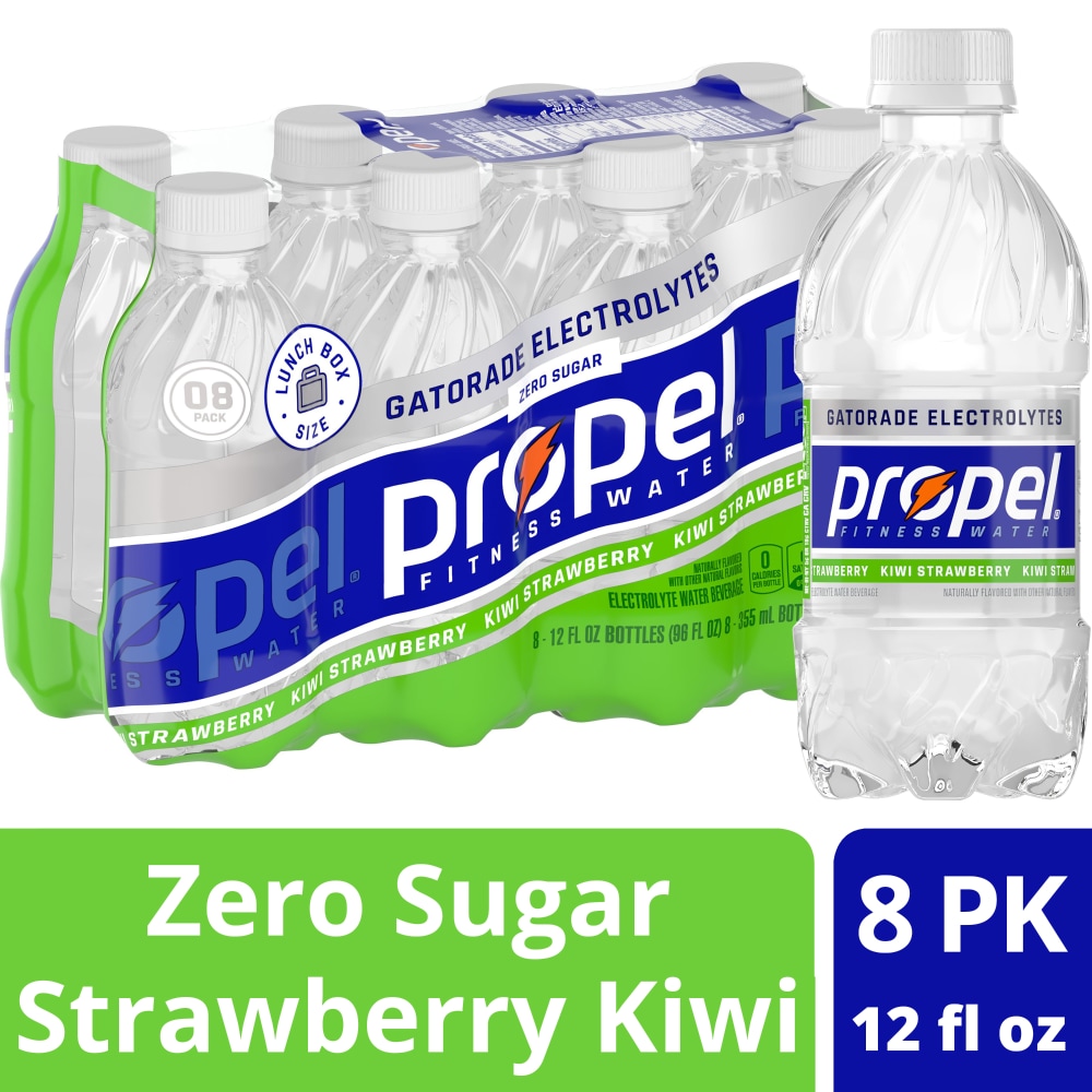 Propel Zero Sugar Strawberry Kiwi Electrolyte Water Beverage — UPC ...