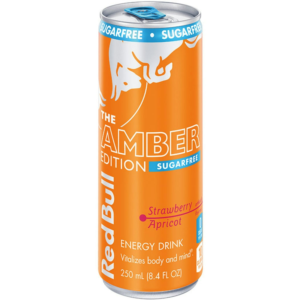 Red Bull Amber Edition Sugarfree Energy Drink, Strawberry Apricot, 80mg ...