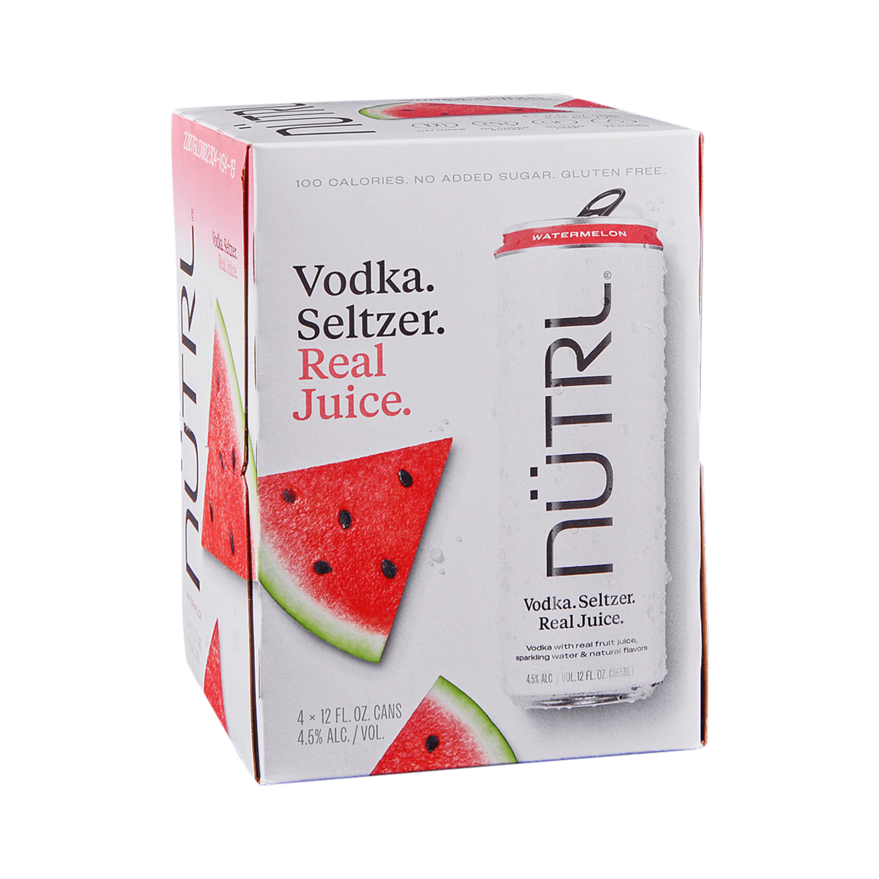 Nutrl Watermelon Vodka Seltzer 4Pk – 12Oz Cans — UPC 18200203534 — Go-UPC