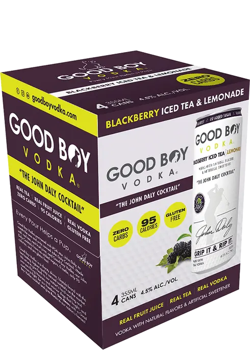 Good Boy Vodka John Daly Blackberry Iced Tea & Lemonade 4pk Cn — UPC ...