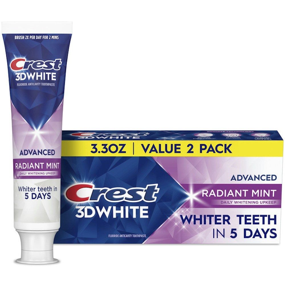 Crest 3D White Advanced Fluoride Anticavity Radiant Mint Toothpaste ...