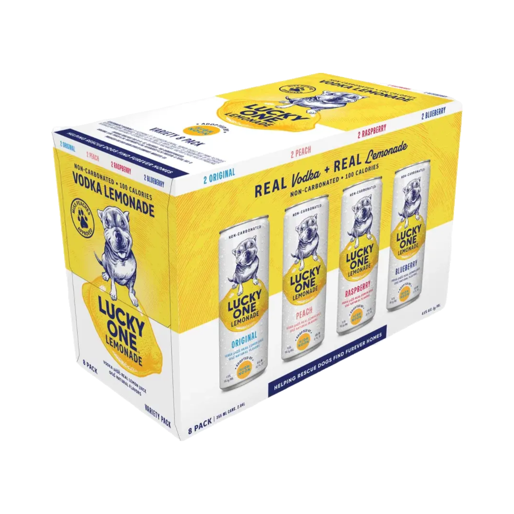High Noon Lucky One Lemonade & Vodka Variety Pack — UPC 85000040768 — Go-UPC