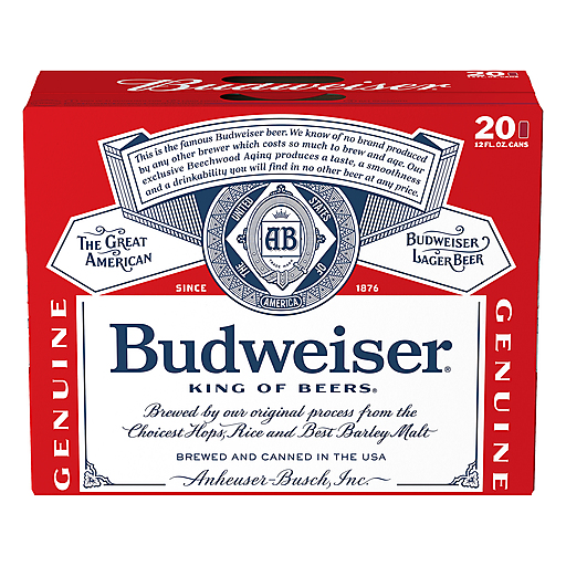 Budweiser Beer - 20pk / 12oz Cans — UPC 18200113529 — Go-UPC