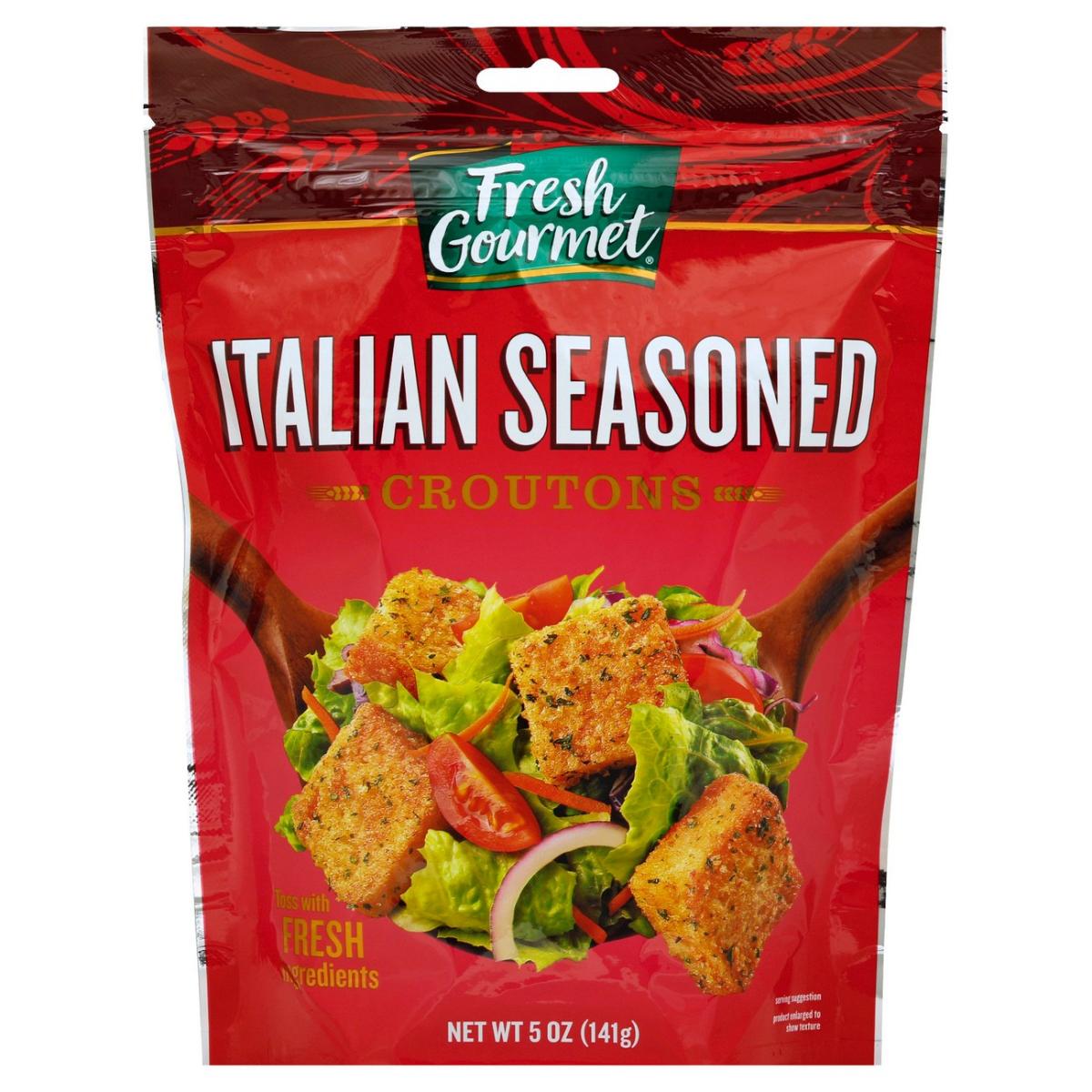 Fresh Gourmet Premium Croutons, Italian Seasoned, 5 Ounce — UPC ...