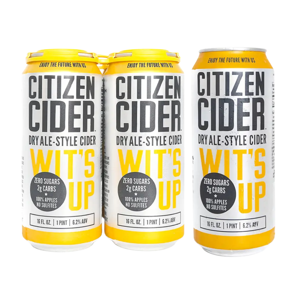Citizen Cider Wits Up 4Pk - 16Oz Cans — UPC 859199003152 — Go-UPC
