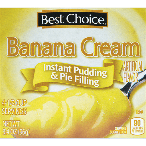 Best Choice Banana Cream Instant Pudding 3.4 Oz — GTIN-14 0070038660491 ...